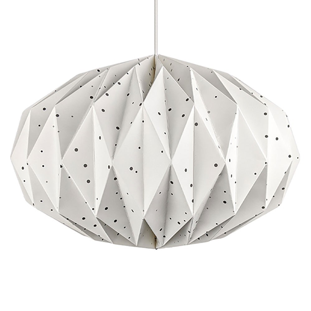 Polka Dot Oval Ceiling Paper Lampshade