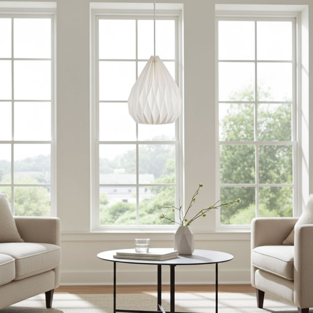 Large Snowdrop Teardrop Paper Lampshade