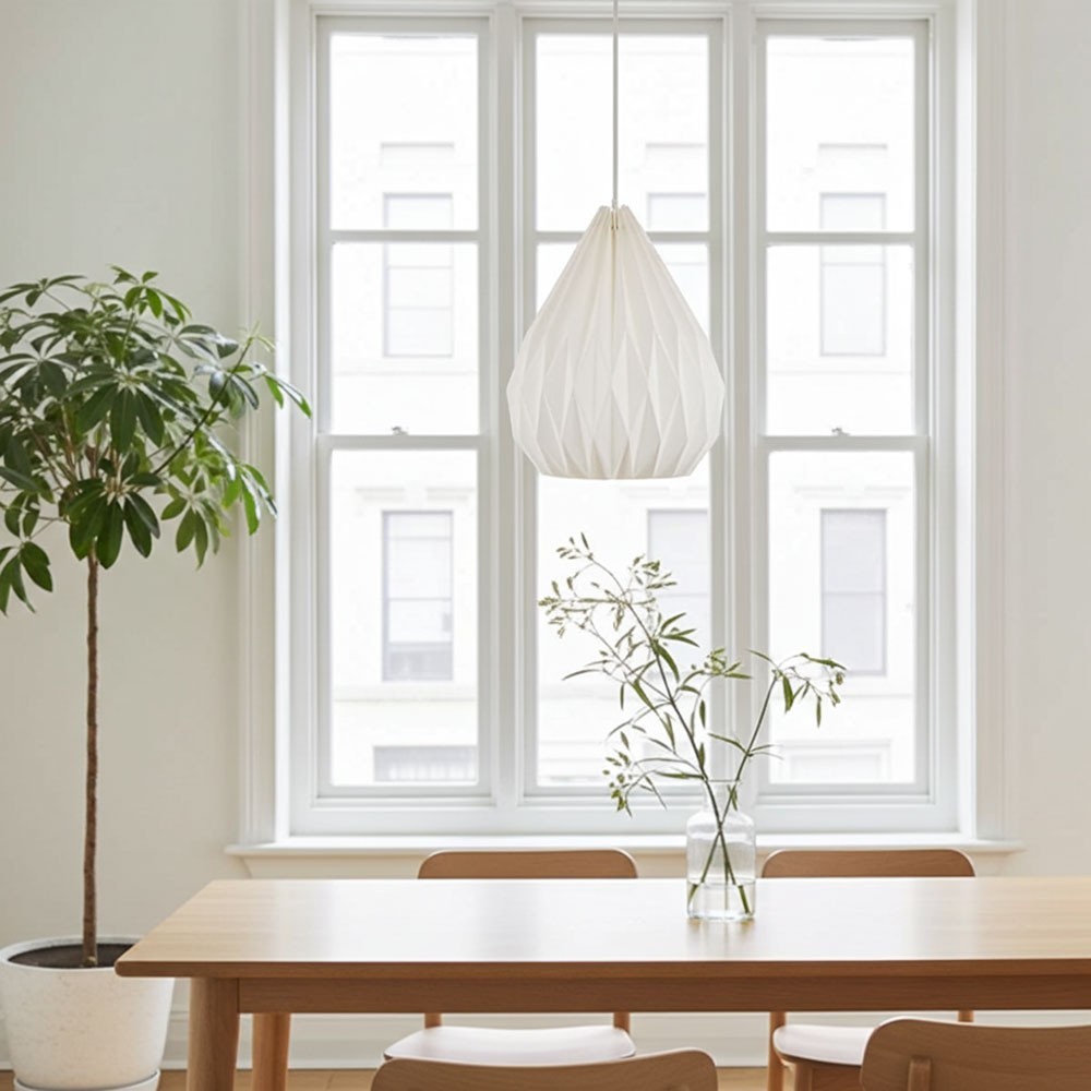 Large Snowdrop Teardrop Paper Lampshade